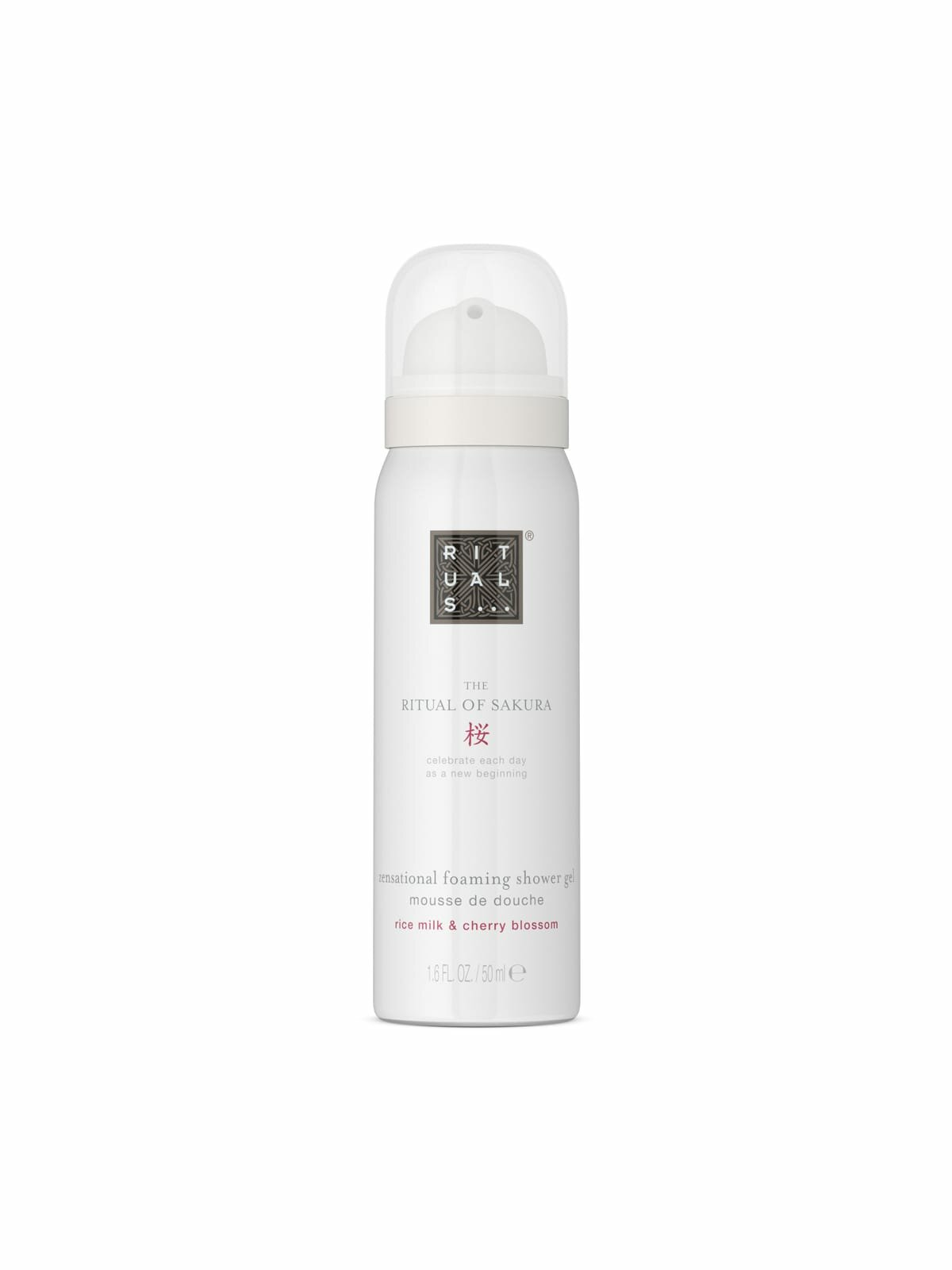 Средство для душа rituals sakura foaming shower gel, рисовое молоко, 50 мл