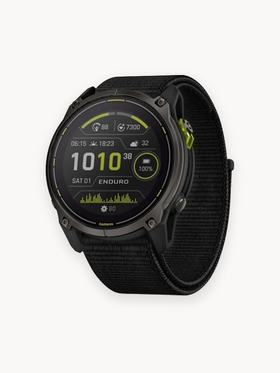 Умные часы Garmin Enduro 3, силикон, металл, сенсорные, круглые