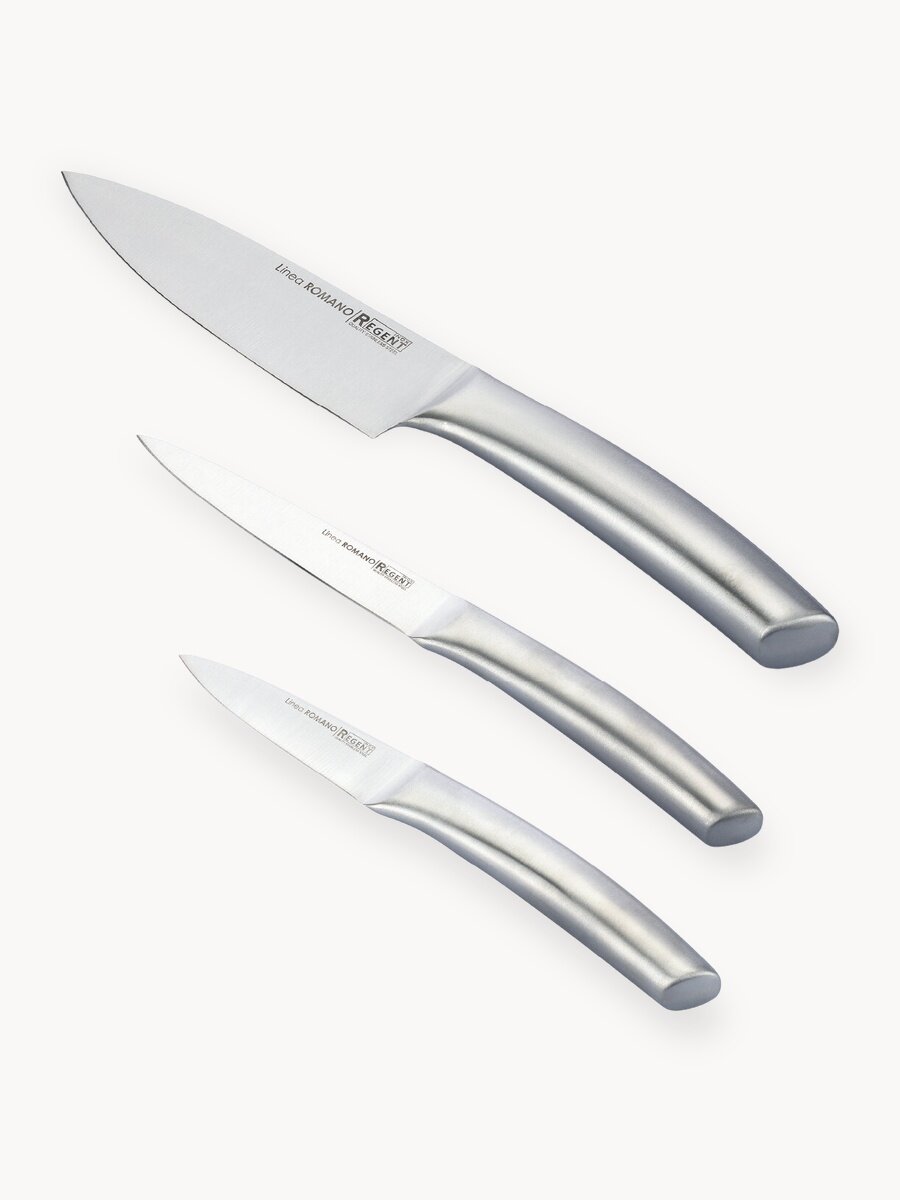 Ножи кухонные из нержавеющей стали набор 3 штуки Regent inox