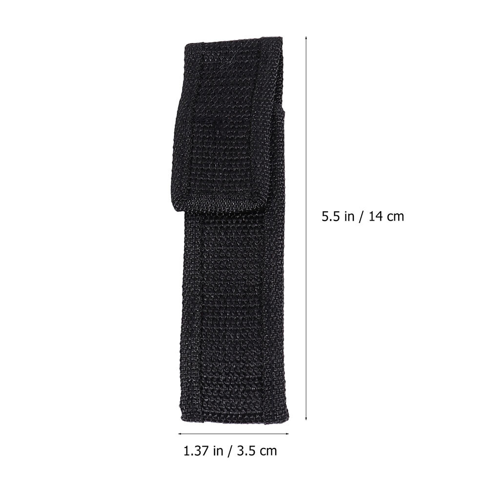 Поясная Сумка Для Фонарика Из Нейлона 5 Шт Черный Размер 3 5X14Cm