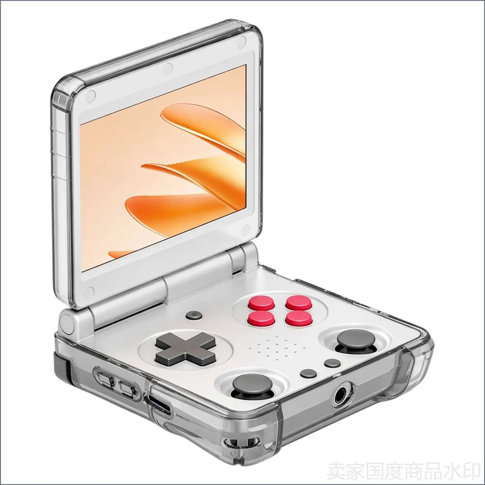 Чехол для портативной игровой консоли RG34XX SP из прозрачного ТПУ черного цвета