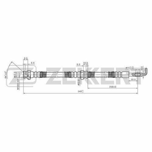Шланг тормозной ZEKKERT bs9242 для Daewoo Musso; SsangYong Korando, Musso