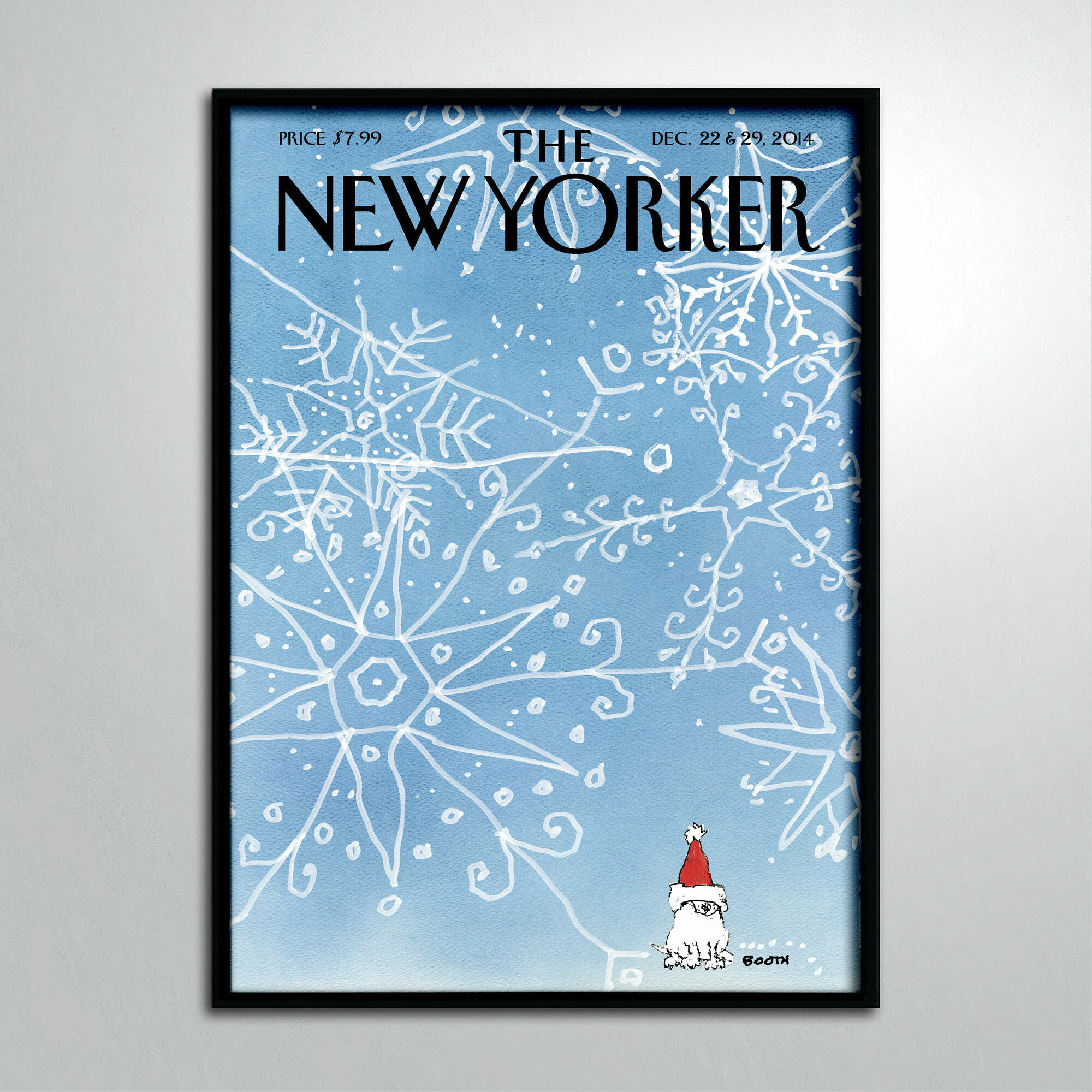 Постер без рамы/Постер для интерьера/Плакат Винтажный Журнал Нью Йоркер The NEW YORKER 22 декабрь 2014г (А2/420х594)