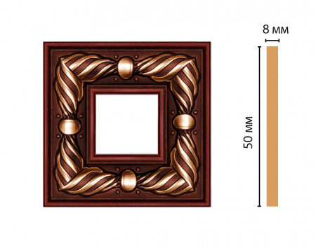 Вставка Цветная Decomaster 130-2-52 В50хШ8хД50 мм / Декомастер.