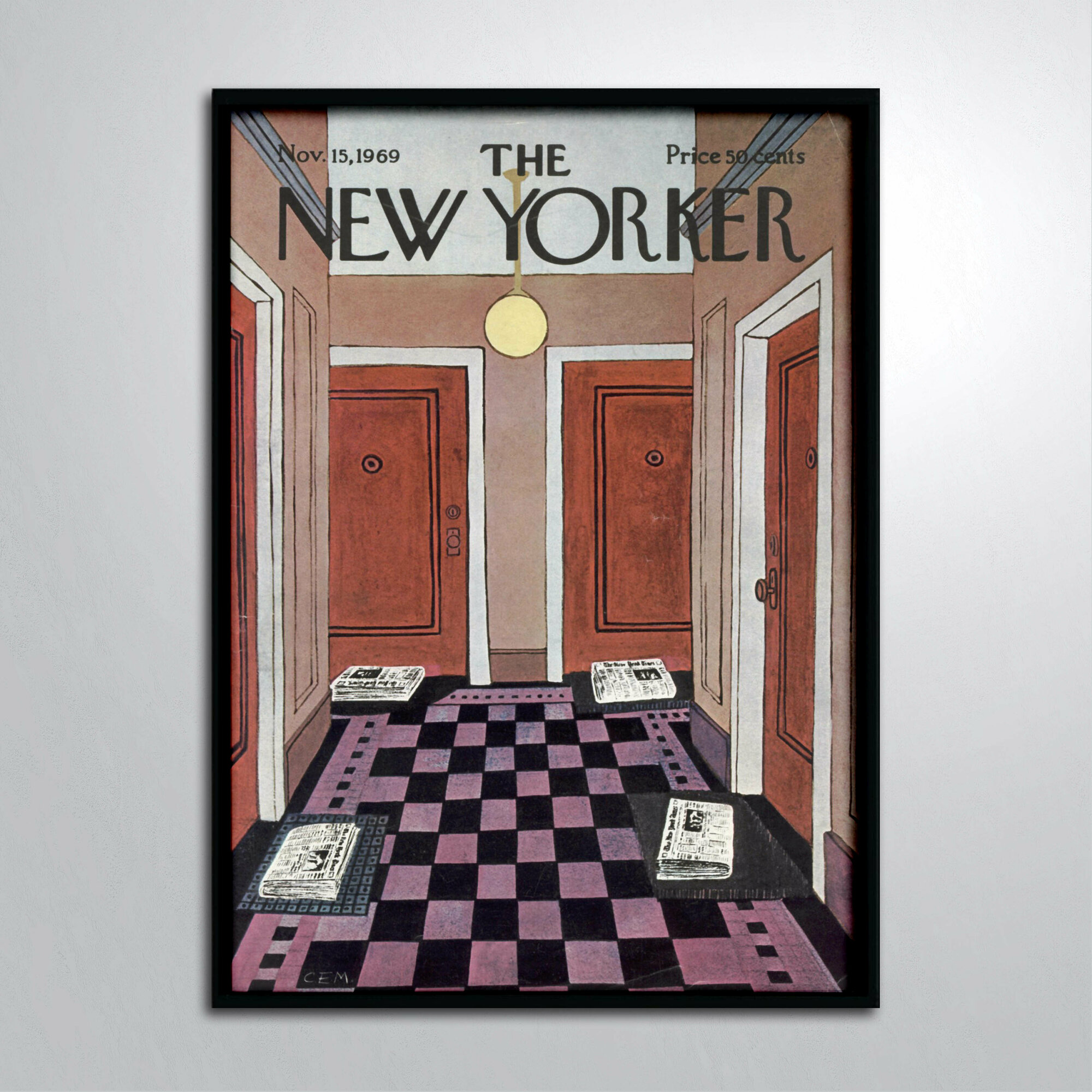 Постер без рамы/Постер для интерьера/Плакат Винтажный Журнал Нью Йоркер The NEW YORKER 15 ноябрь 1969 г (А2/420х594)