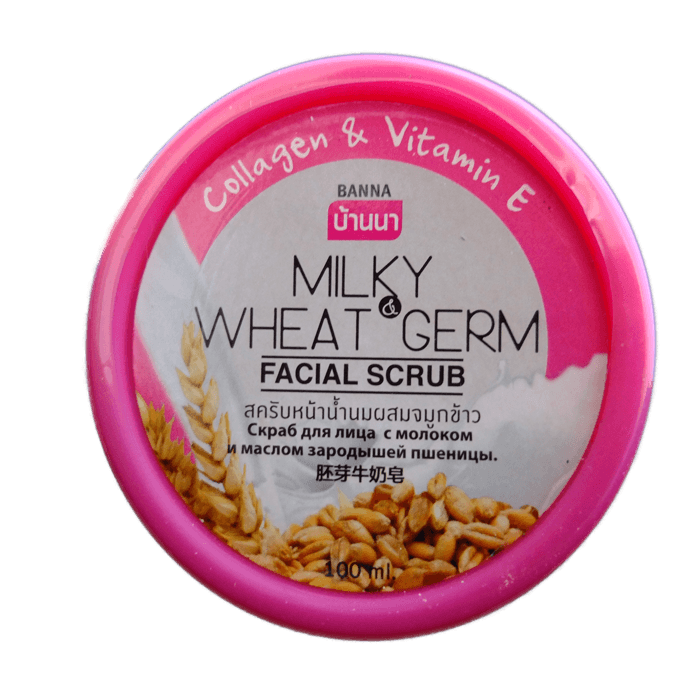 Крем-скраб умывалка для лица Banna "Молоко и Масло Пшеницы" с коллагеном и витамином E 100 мл.