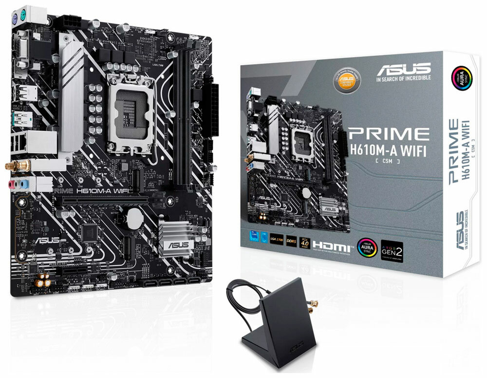 Материнская плата Asus PRIME H610M-A WIFI (LGA1700 mATX)