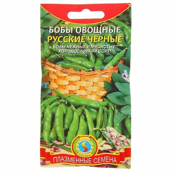 Семена Бобы 'Русские чёрные', 5 шт