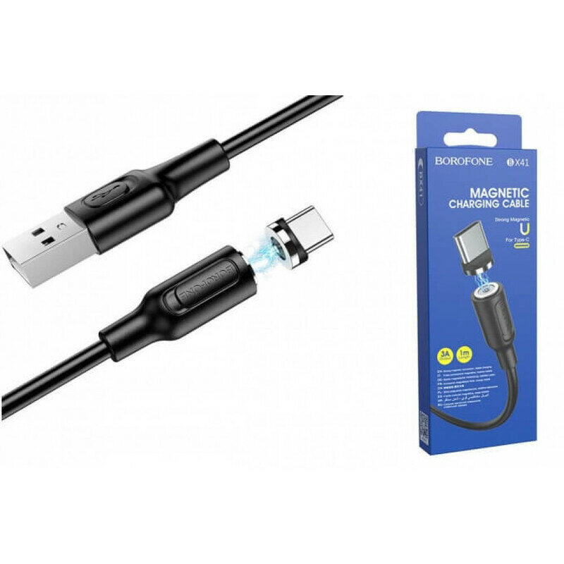 Кабель BOROFONE BX41 magnetic charging for Type-C (1 метр) black