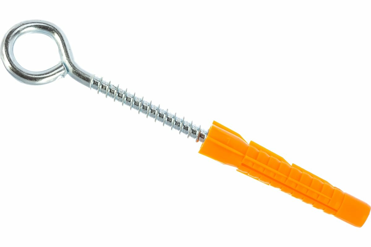 Шуруп с кольцом 8x80 и универсальный дюбель 12x71, 2 шт в пакете 109502 набор