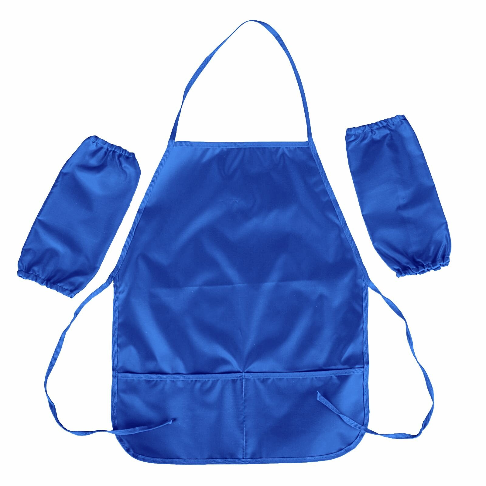 Фартук для труда и занятий творчеством, 45х55 см, с карманом и нарукавниками, цвет василек, PROTECT