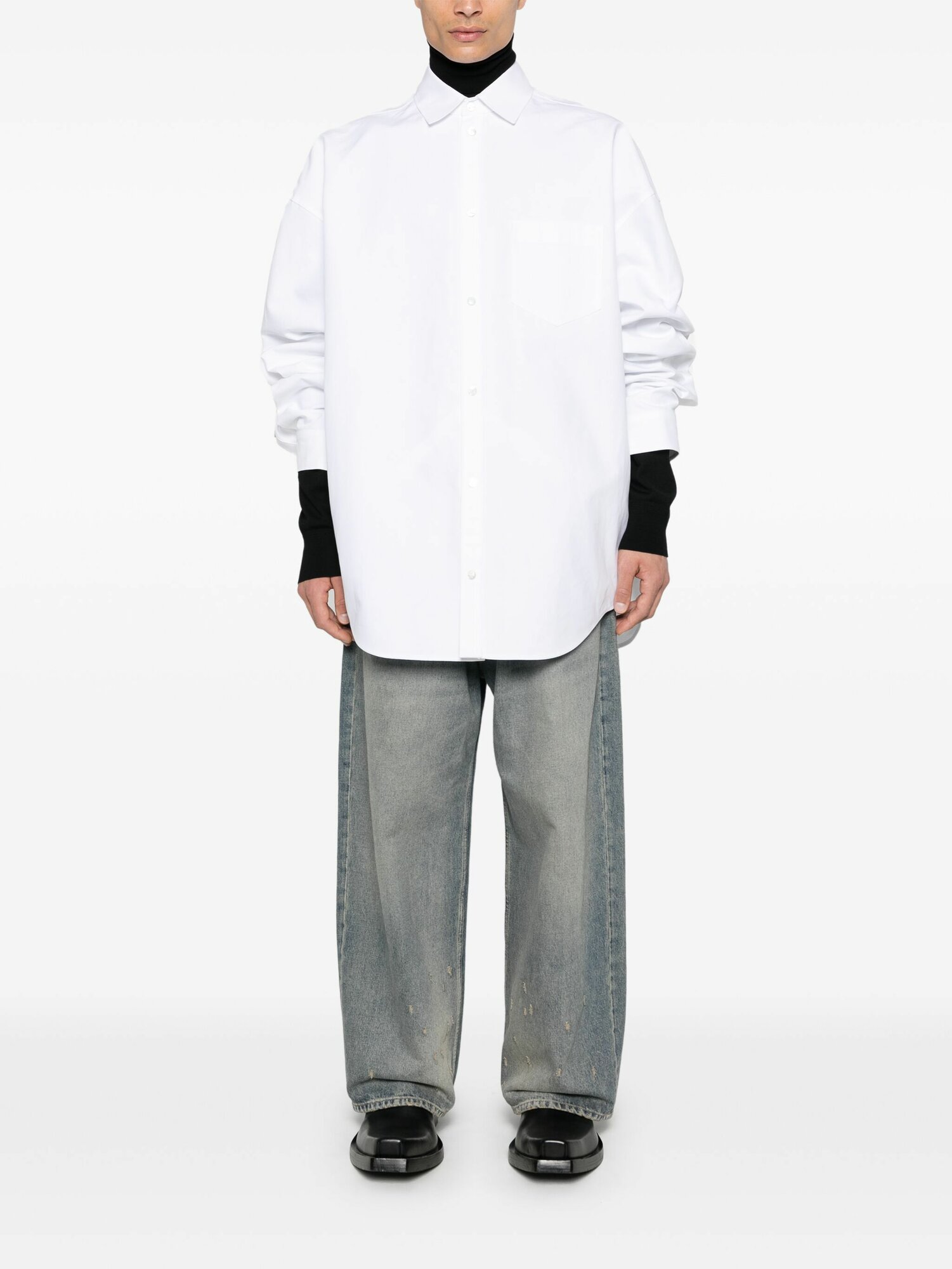 Рубашка BALENCIAGA, размер 38, white — фото 1