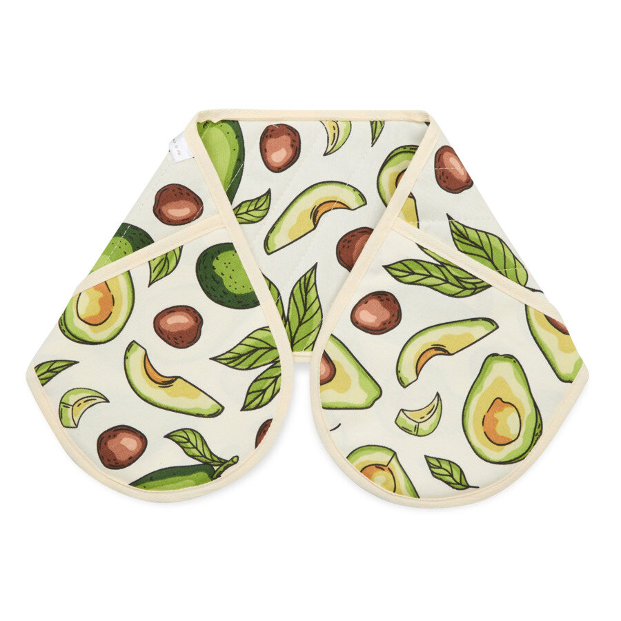 Прихватка двойная Не в сервант Авокадо, хлопок, разноцветная, премиум качество