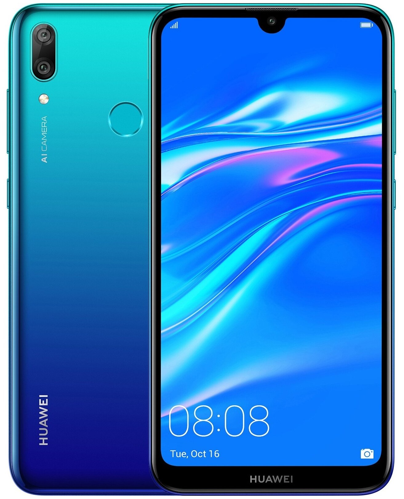 Смартфон HUAWEI Y7 (2019), 3/32 ГБ, 2 nano SIM, ярко-голубой