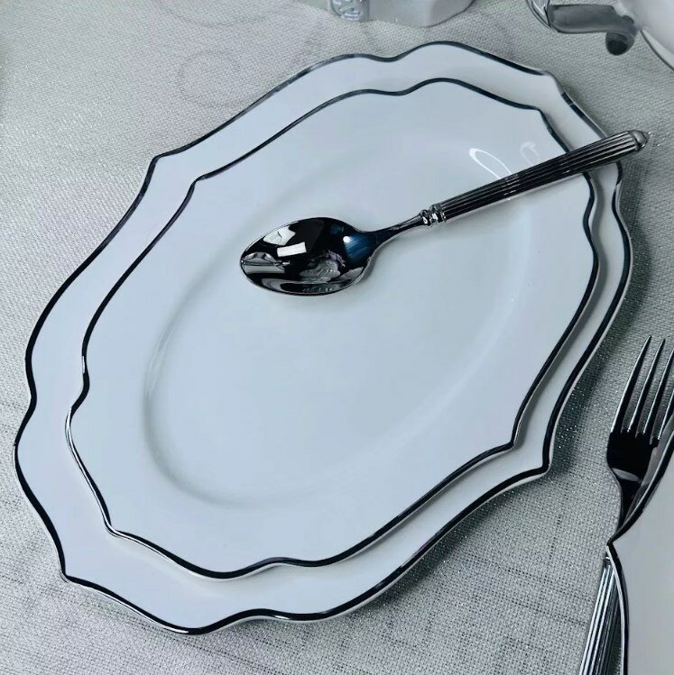 Набор из 2 овальных блюд MAGNOLIA SILVER 30,5см 205-597 118-205-597