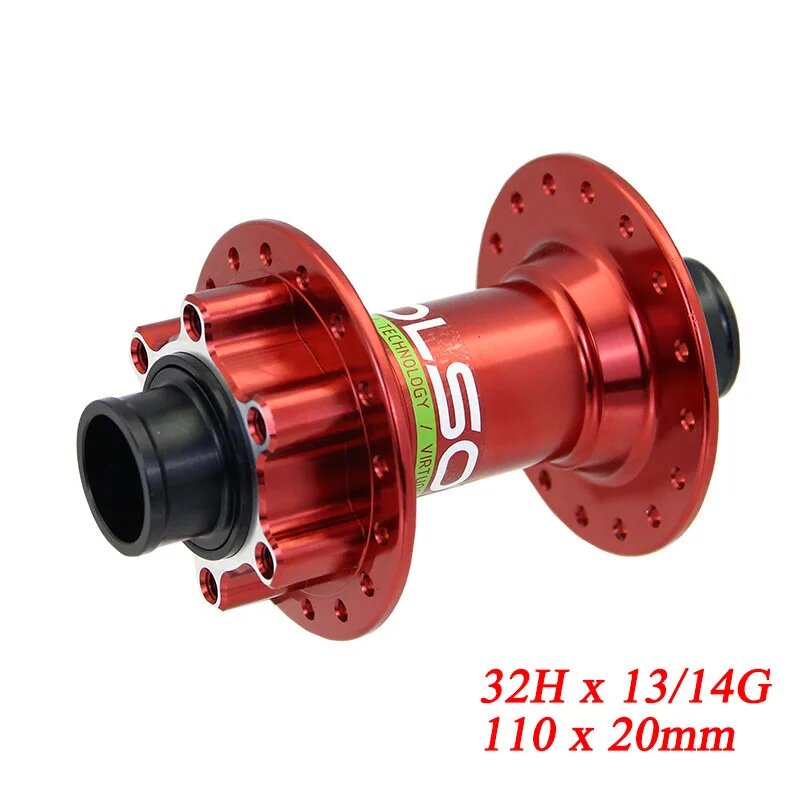 Велосипедная ступица POLSO 32/36 отверстий красная/черная Красный, Red 32H x 13G