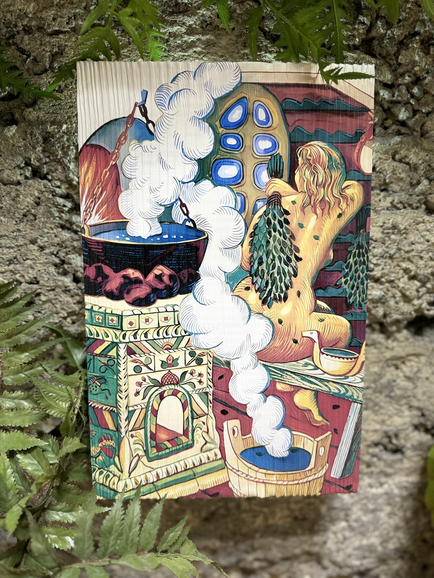 Табличка для бани - Банная печь 20х30см