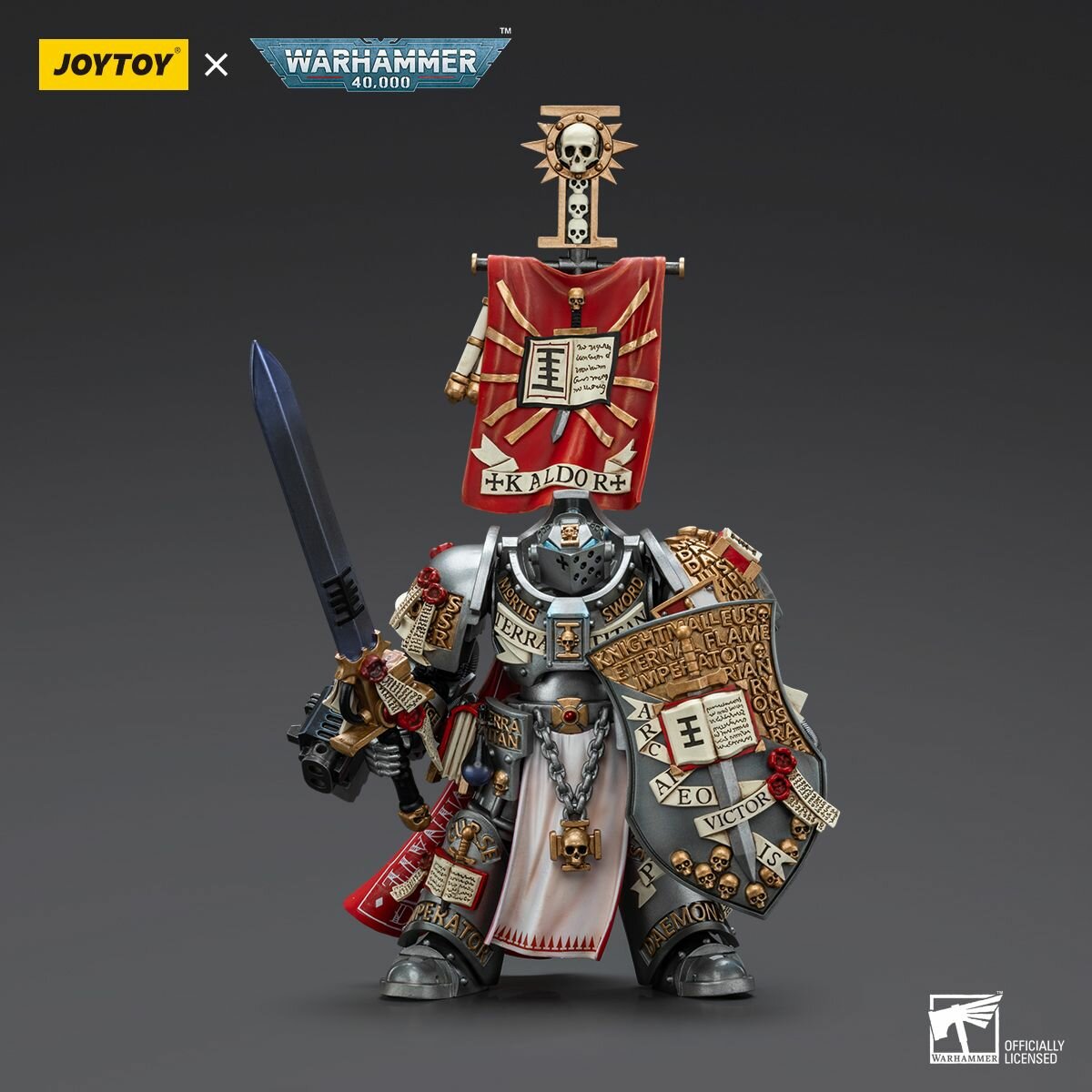 Подвижная фигурка JOYTOY Warhammer 40K Grey Knights Kaldor Draigo