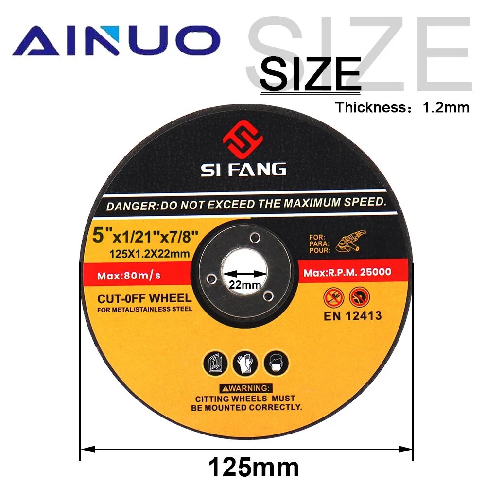 Диск для резки металла колеса 75/115/125 мм смолы ломтик Диск полимерный отрезной для болгарки срезать лезвием Точильщик колеса для угол шлифовальный станок инструмент 2pc 125mm