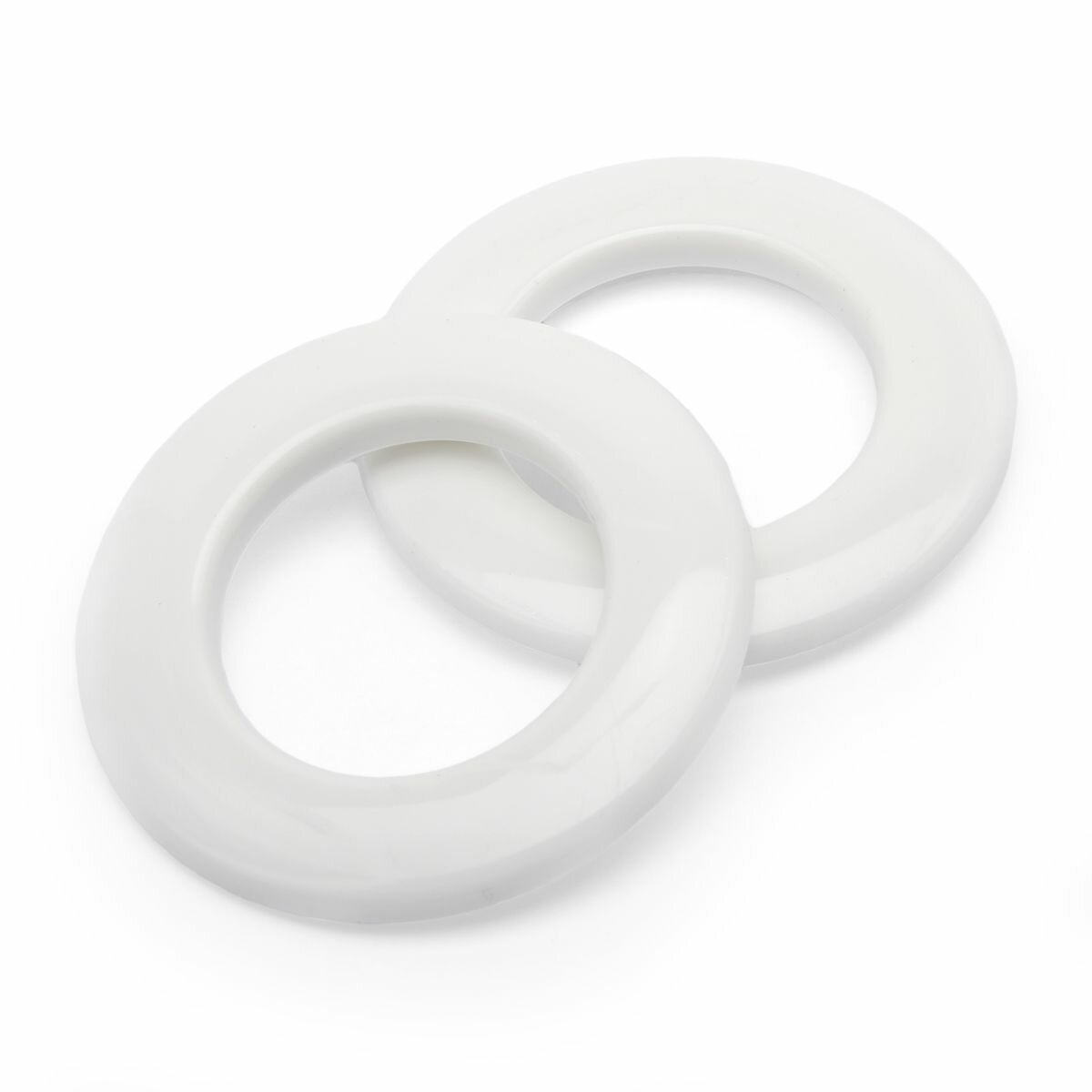 Люверс шторный круглый d-25мм с классич. замком пластик, 16 белый глянец