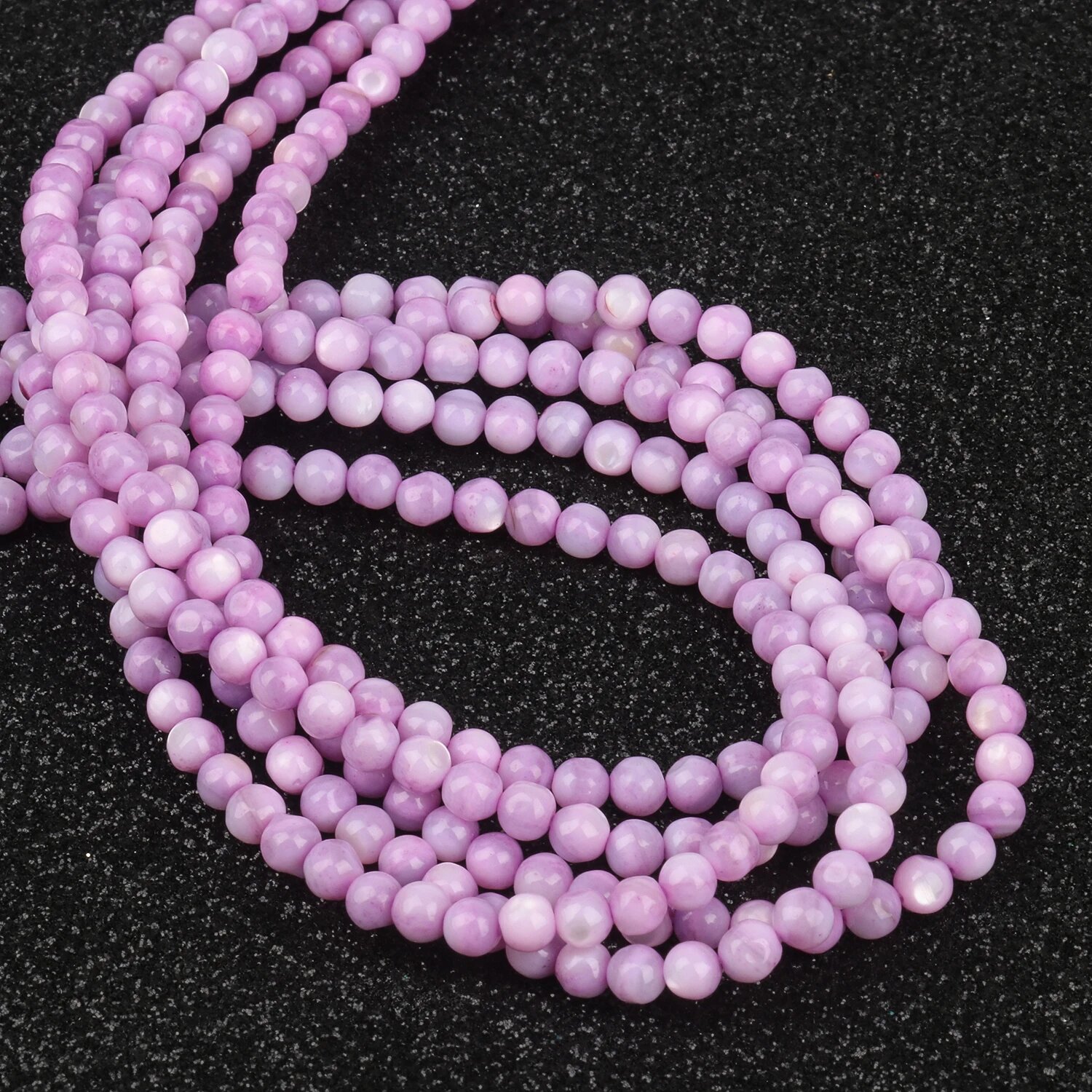 Бусины из ракушек GMB724 3mm (approx 110pcs), Фиолетовый, Taro Purple