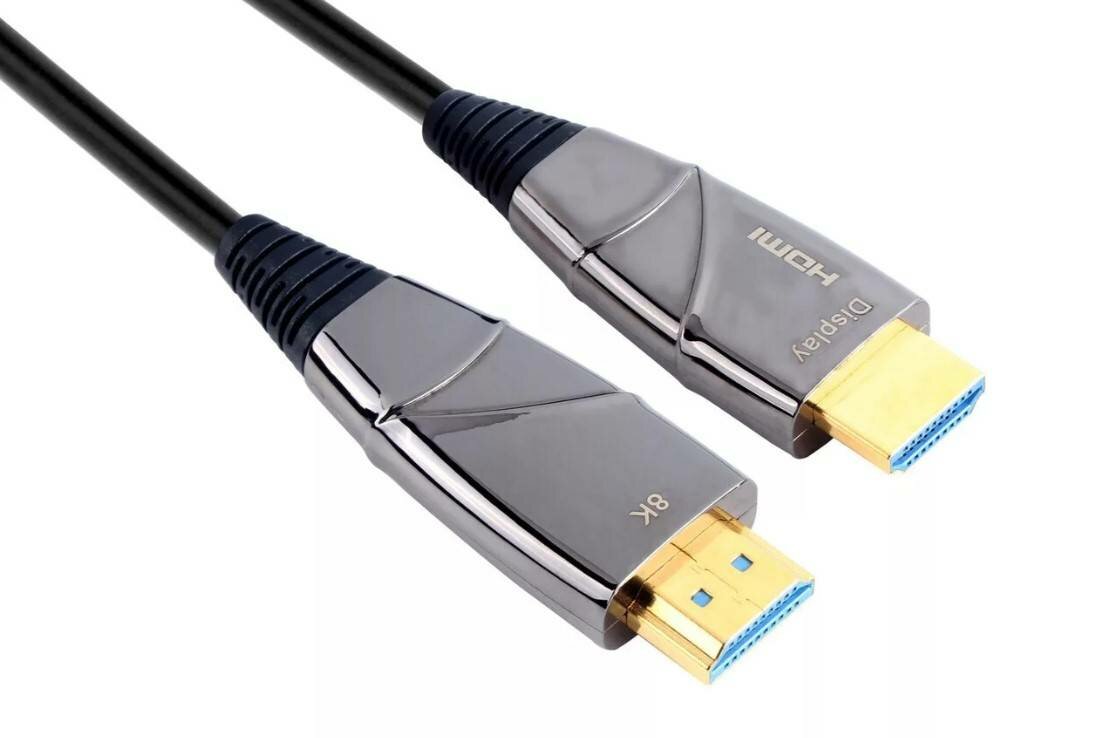 Активный оптический кабель HDMI 19M/M, ver. 2.1, 8K@60 Hz 15m VCOM