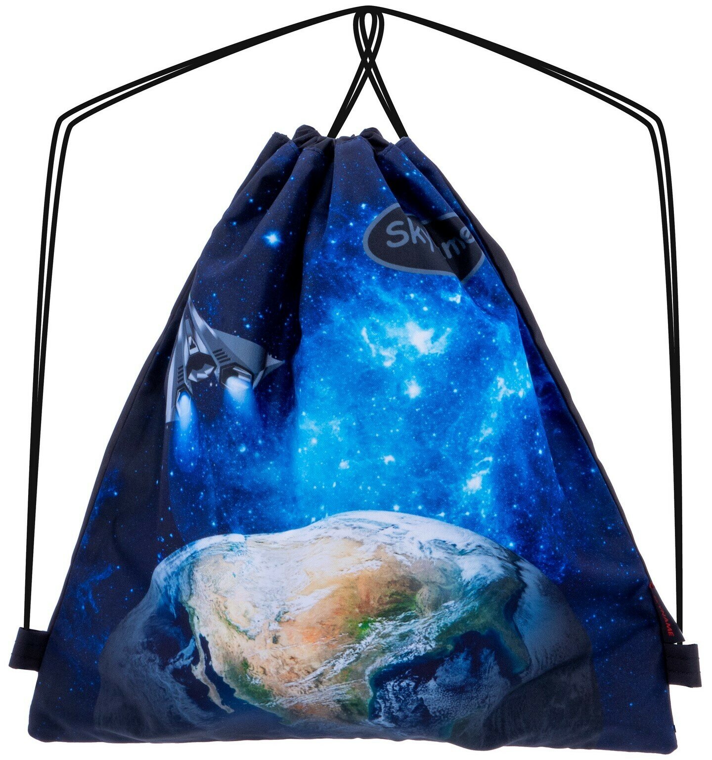 Мешок для сменки школьный для мальчика увеличенного размера 45 х 40 см с лямками из шнурков