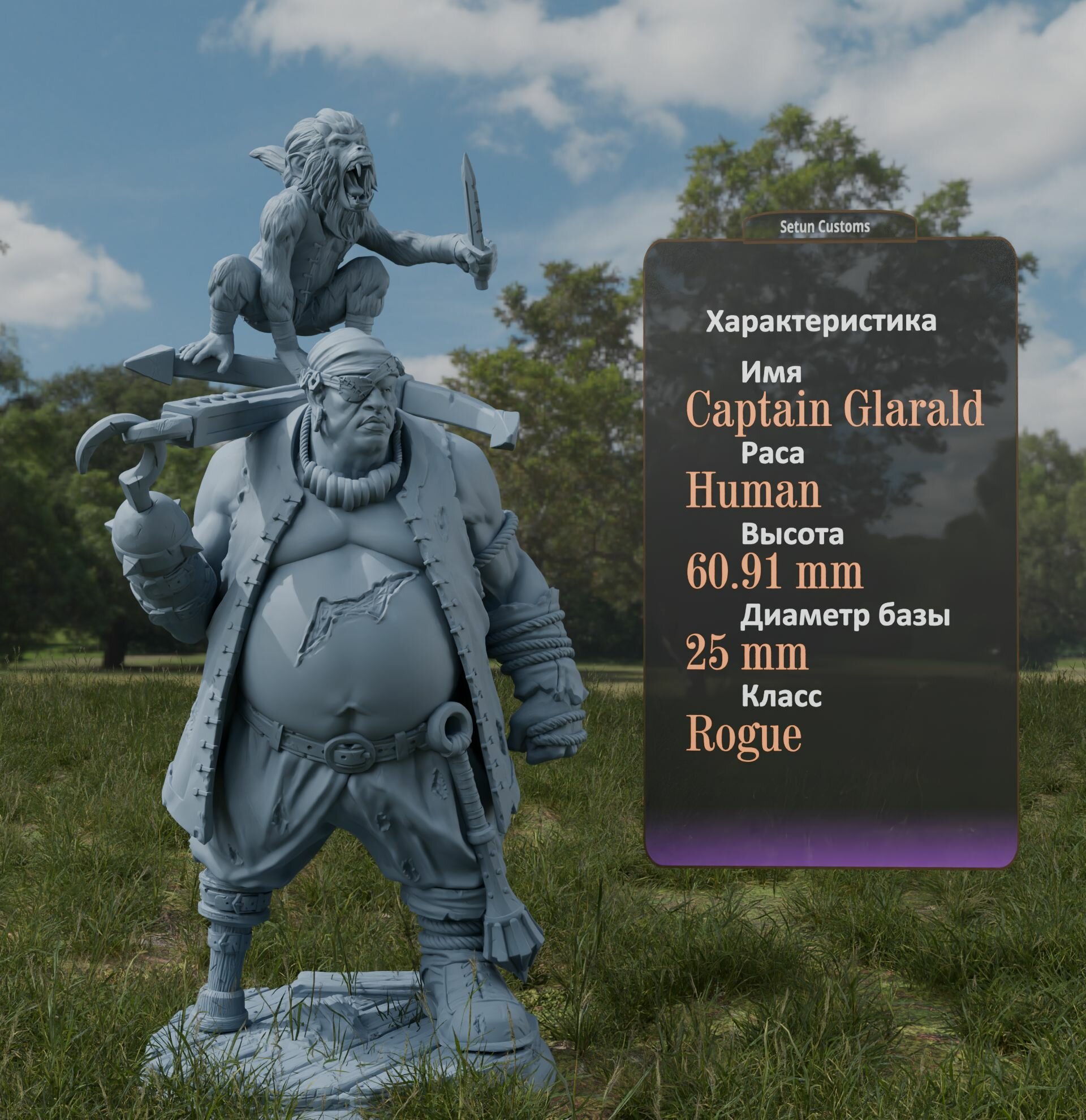 Фигурка для ДНД/DnD Человек Плут