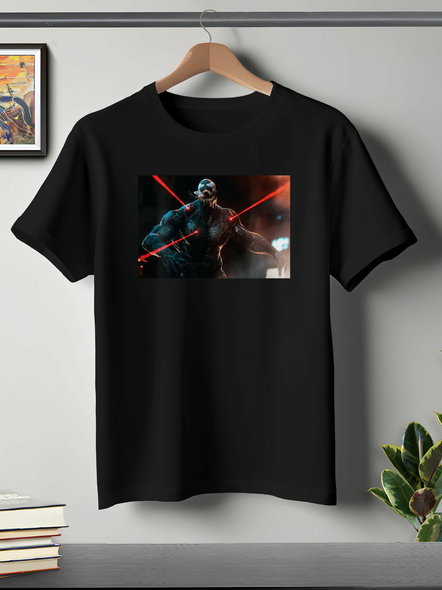 Футболка  Детская ONEQ 140 (10-11) размер с принтом Веном, черная