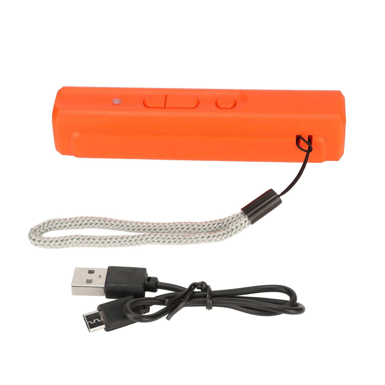 Ultrasonic Bark Control Device Rechargeable Handheld Dog Deterrent Devices with UV Violet Light Orange