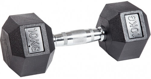 Гантель неразборная Victoryfit гексагональная 10 кг