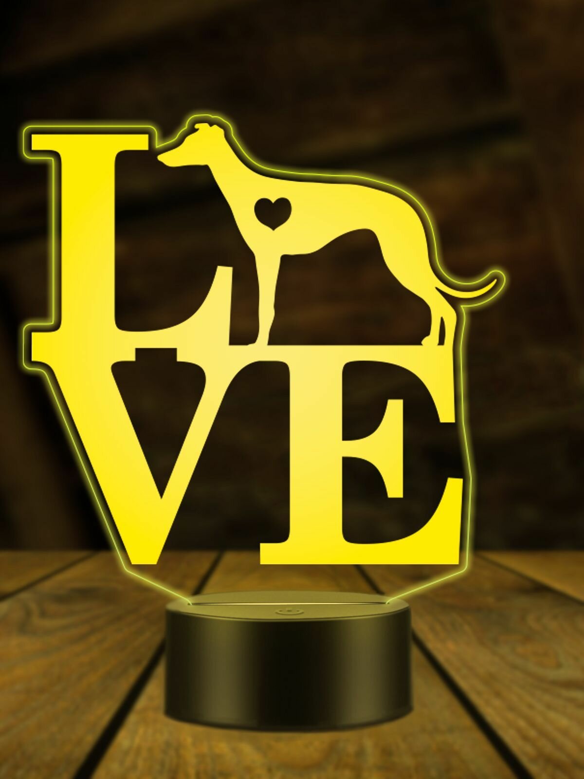 Ночник Грейхаунд Английская Борзая, ночная лампа, 3Д светильник, собака, пес