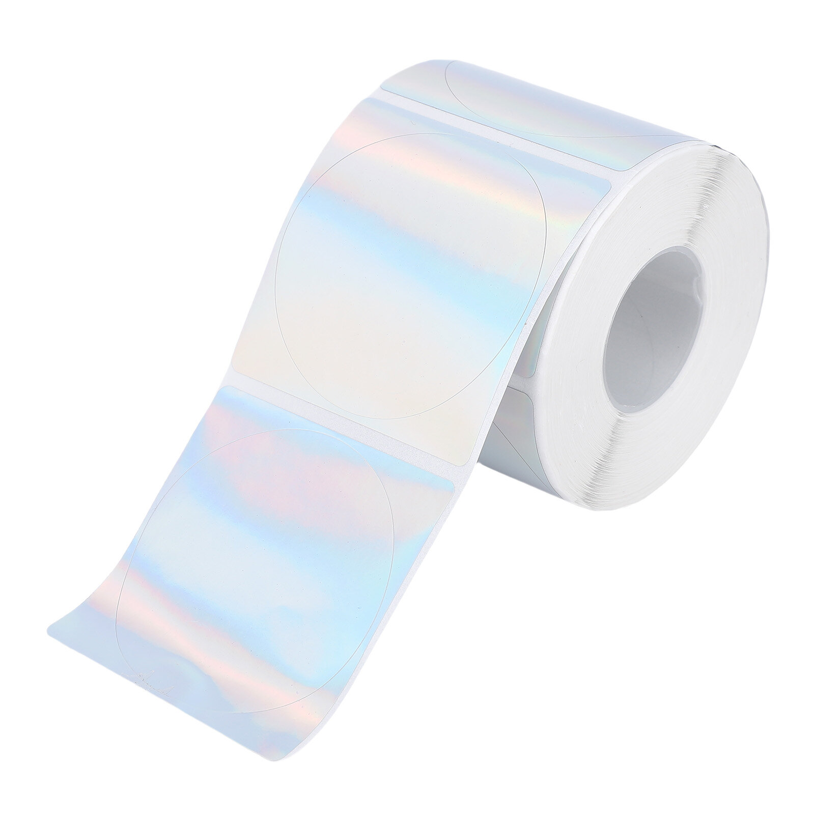 1 рулон, 400 шт. голографические этикетки, 2-дюймовые круглые наклейки для принтера, самоклеящаяся прямая термобумага для изготовления украшений