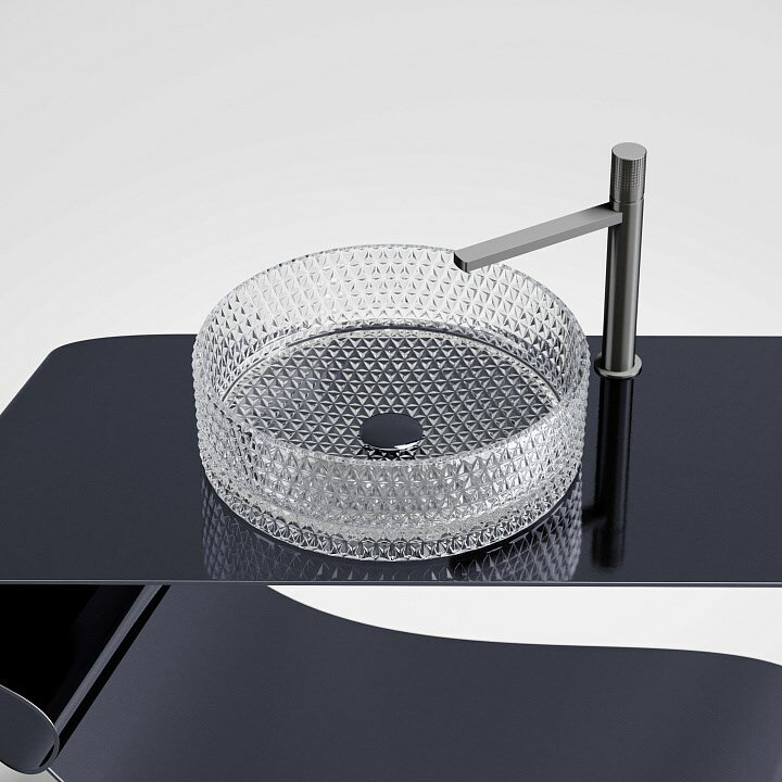 Раковина Ceramica Nova Cristal 36 CN6062 прозрачная