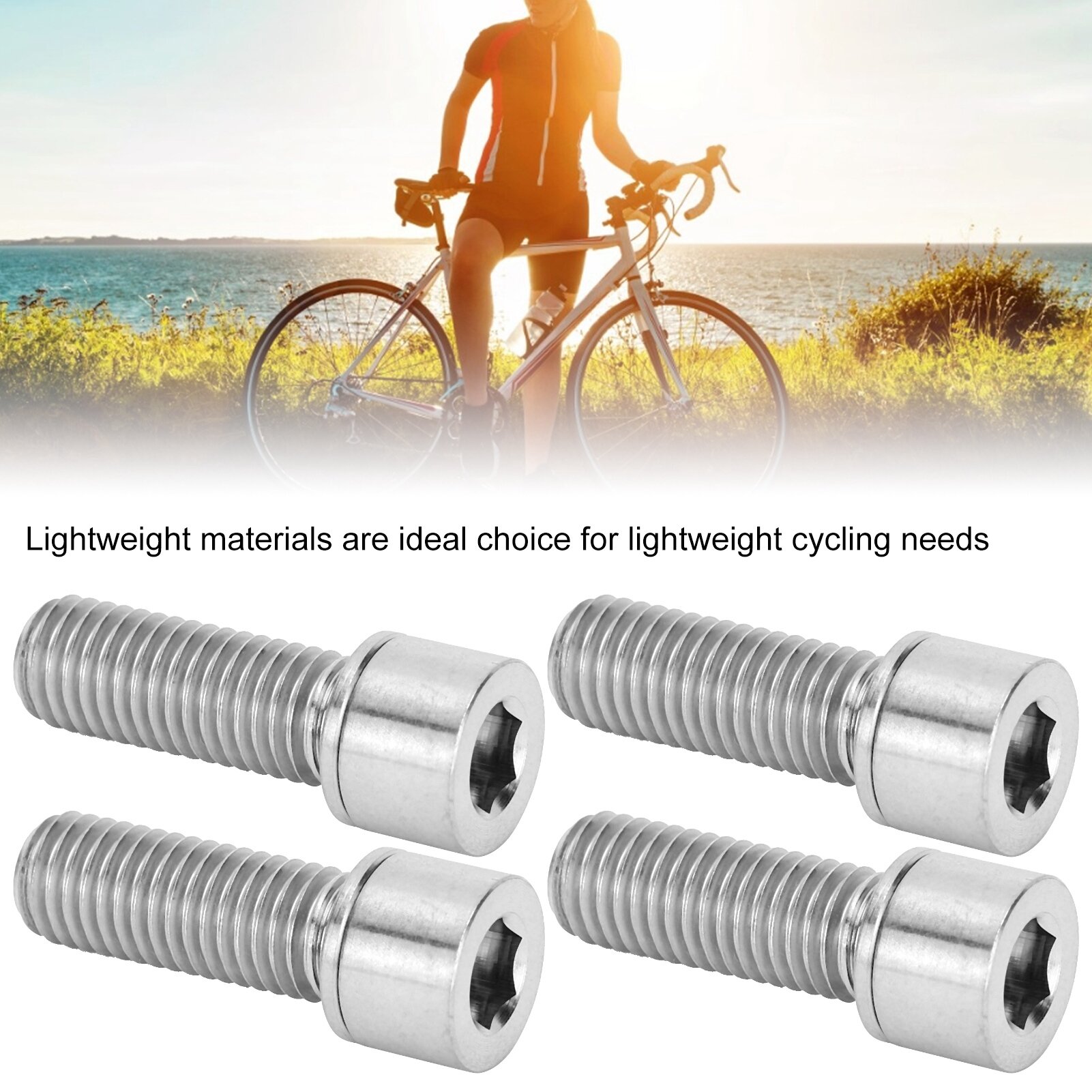 Шт. болты выноса руля велосипеда, винты для выноса велосипеда из титанового сплава, внутренние шестигранные винты M7x20 мм, цвет титана