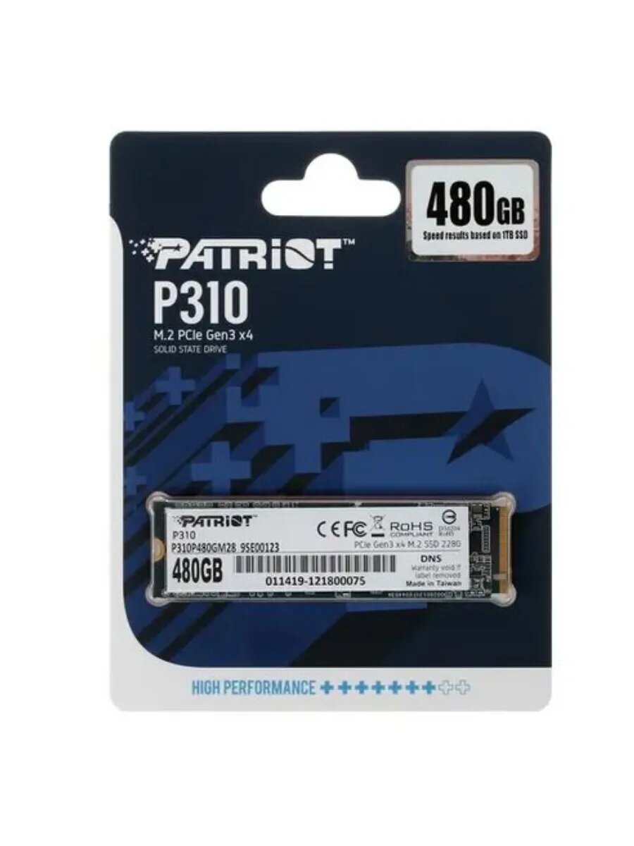 480 ГБ M.2 NVMe накопитель P310 P310P480GM28 - PCIe 3.0