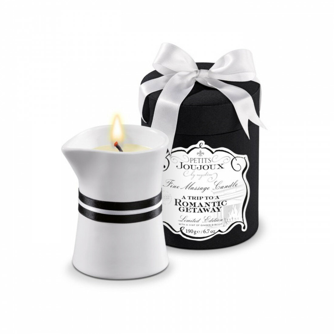 SmZ-46706 Массажная свеча PETITS JOUJOUX, ROMANTIC GETAWAY имбирь, 190 г (подарочная упаковка) Mystim