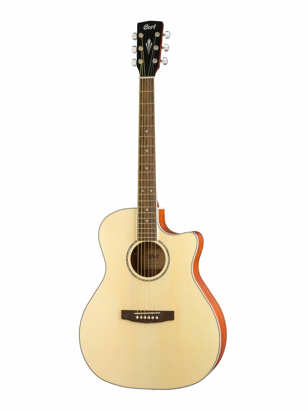 GA-MEDX-OP Grand Regal Series Электро-акустическая гитара, с вырезом, натуральный, Cort