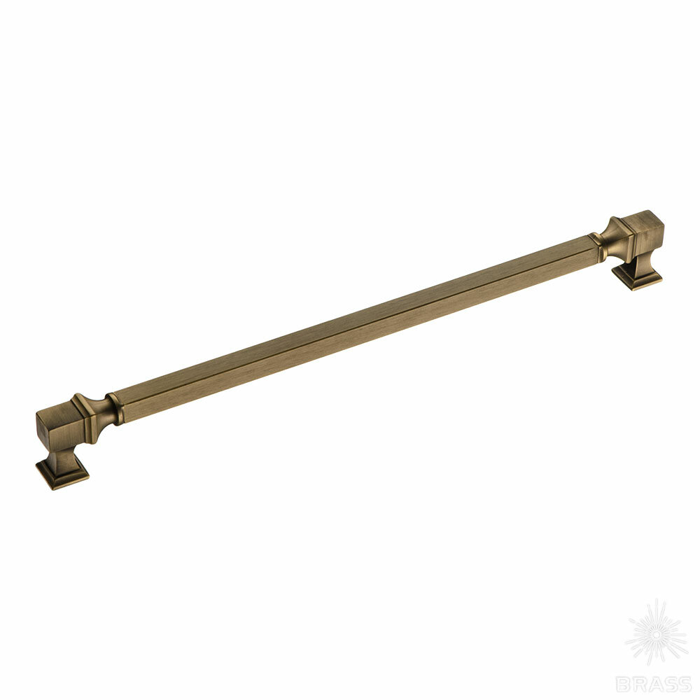 Ручка скоба модерн, состаренная латунь 320 мм, 1 шт, из Италии