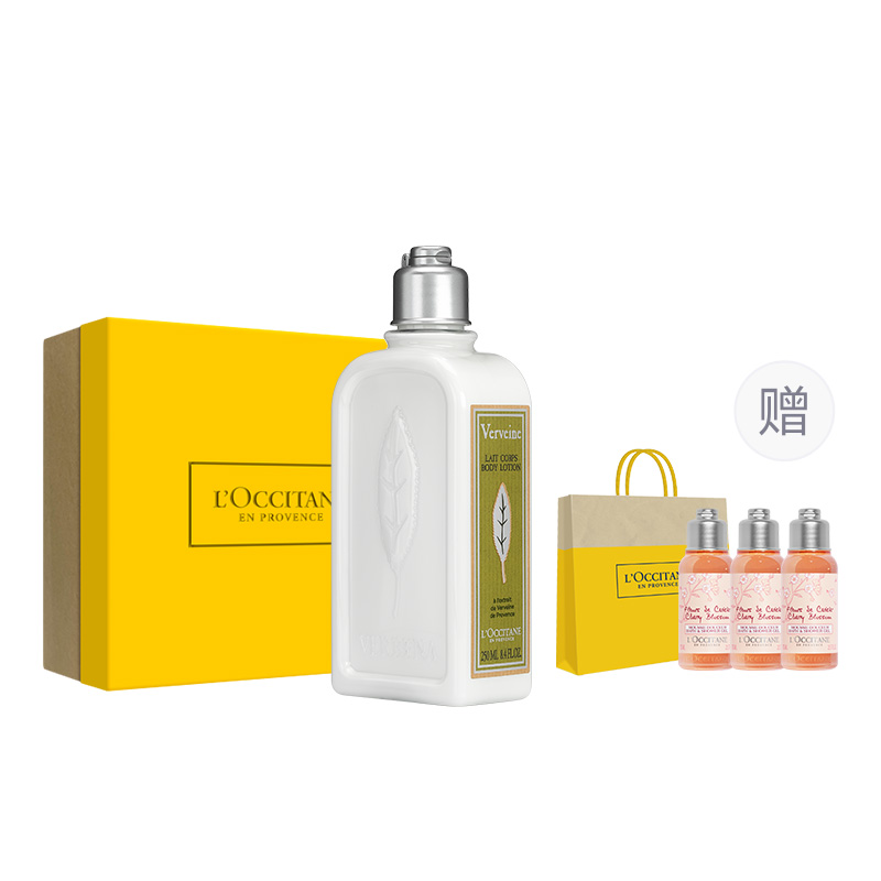 Набор для ухода за телом унисекс L'Occitane Cherry Blossom, 250ml+35ml*6