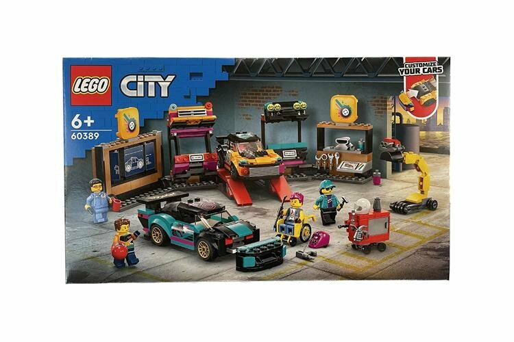 Конструктор унисекс LEGO Гараж для кастомных автомобилей 60389, пластиковые блоки