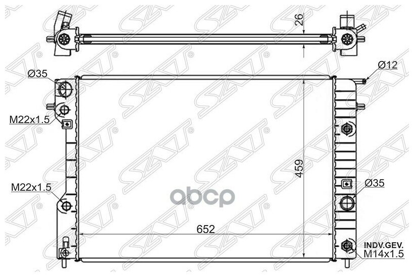 Радиатор Opel Omega 94-03 Sat арт. SGOP0004