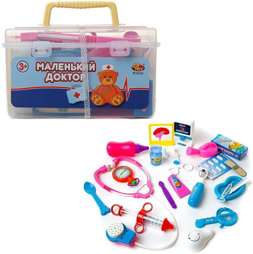 Игровой набор доктора в чемодане "Маленький доктор" не менее 20 предметов, ABtoys