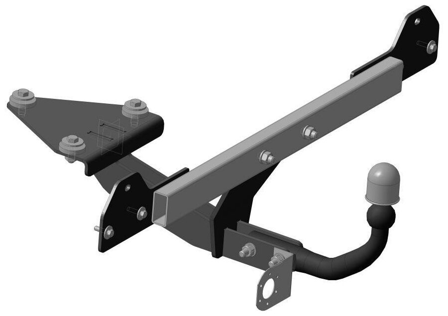 Фаркоп (ТСУ) на а/м CHERY Tiggo II SUV 2016- без электрики / Черри Тигго 2