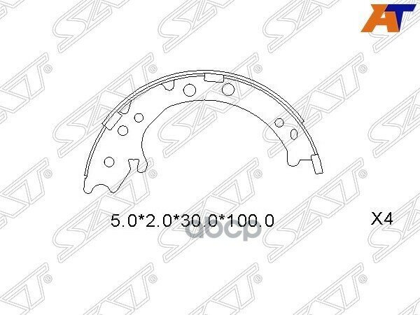 Колодки тормозные барабанные (Сзади/ Стояночный тормоз) Honda CR-V 01-18 / Stepwgn 15-21 Sat арт. ST-43053-SWW-000