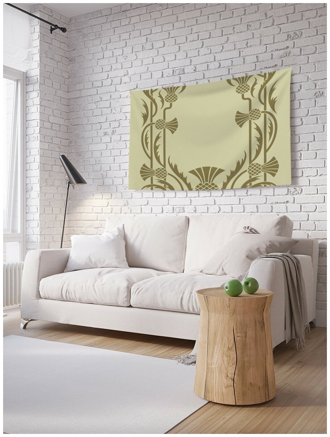 Горизонтальное фотопанно JoyArty на стену "Орнаментальный чертополох", 100x150 см