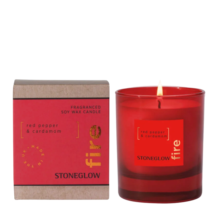 Ароматическая свеча Стоунглоу Красный Перец Кардамон 180 гр / Stoneglow Red Pepper and Cardamom