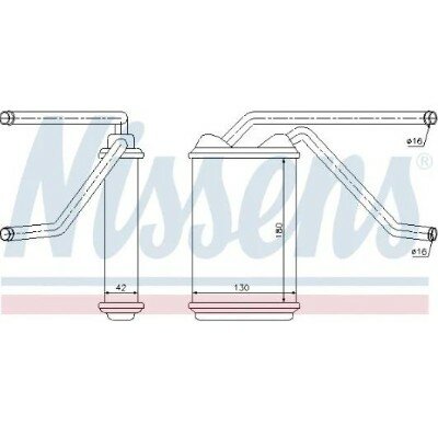Радиатор отопителя NISSENS 76511 Daewoo Espero 93-99, Cielo 95-97