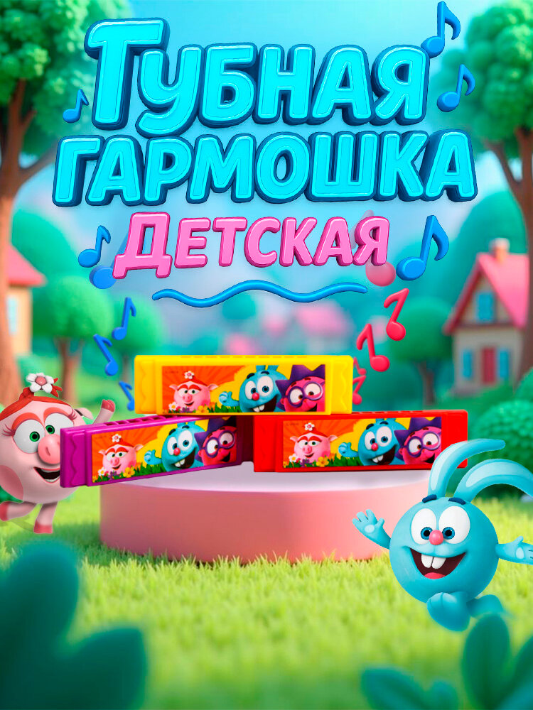 Губная гармошка детская "Смешарики"