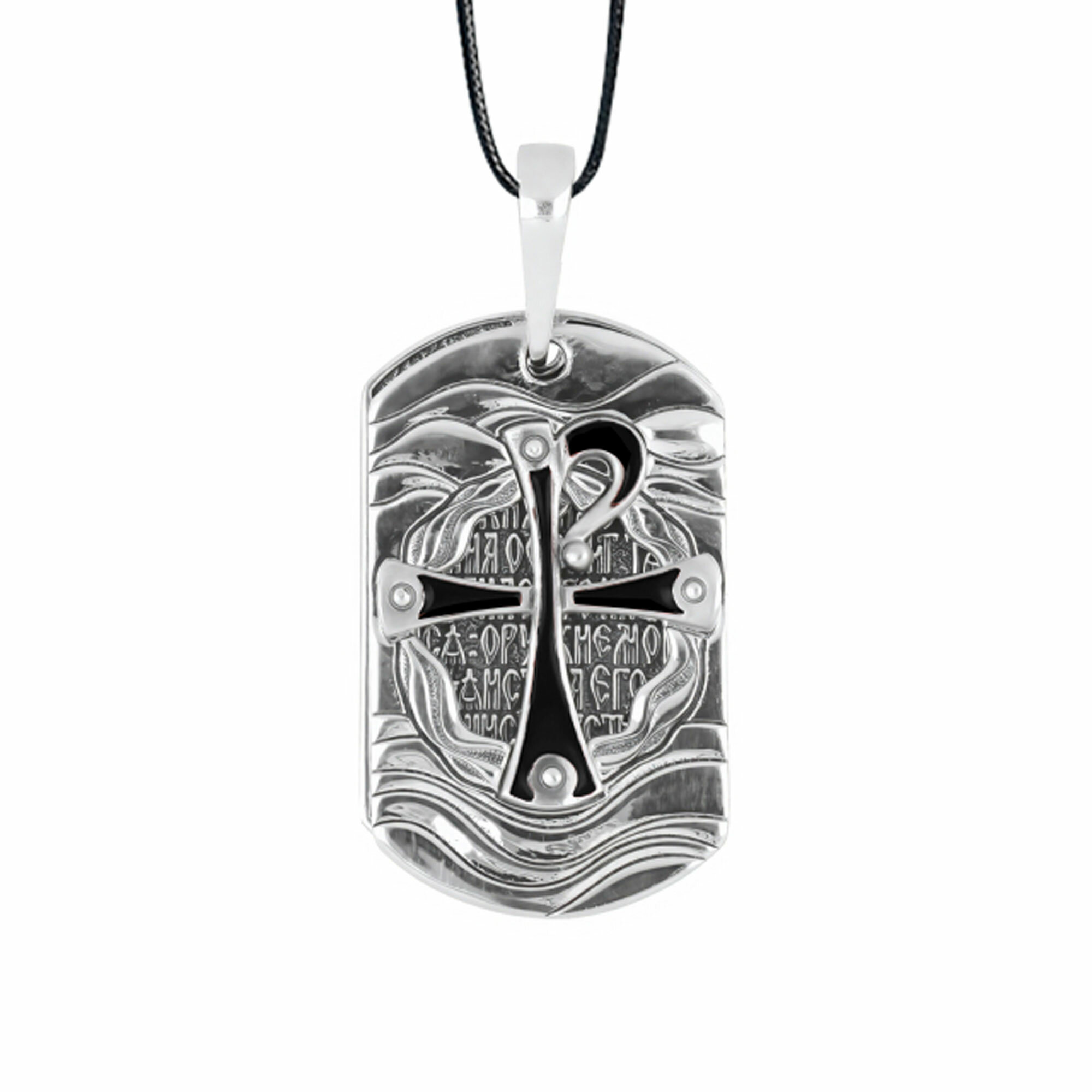 Подвеска, серебро, 925 проба, чернение